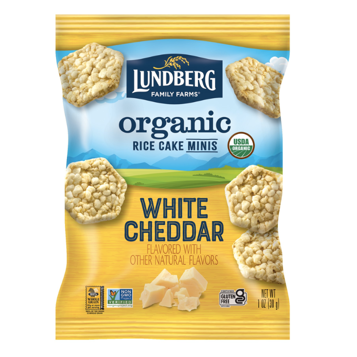 Lundberg Organic Rice Cake Minis - White Cheddar – Mindful Snacks