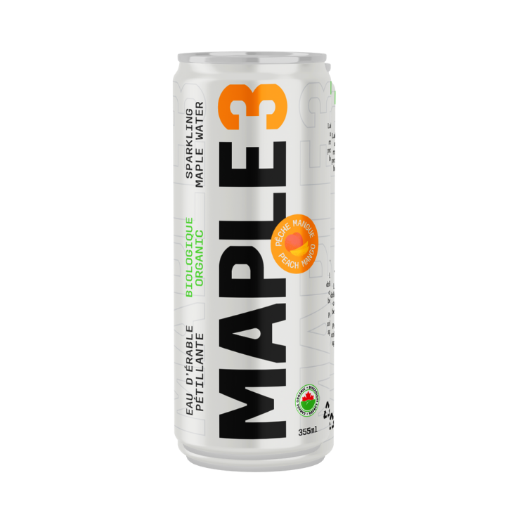 Maple 3 Sparkling Organic Maple Water -Peach Mango – Mindful Snacks
